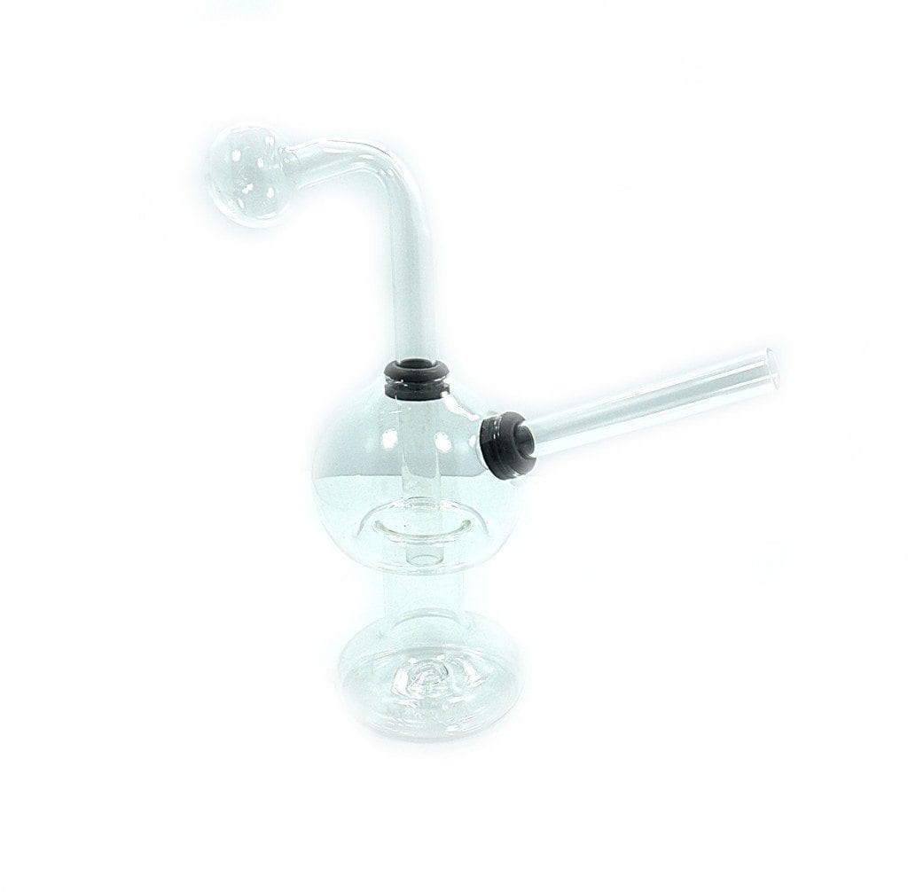 Glass Clear Oil Burner Mushroom Bubbler Pipe SG for Oil Wax