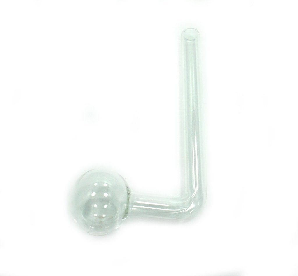Pyrex Glass oil burner pipe Clear glass 90 degree right angle Bent 4 ...