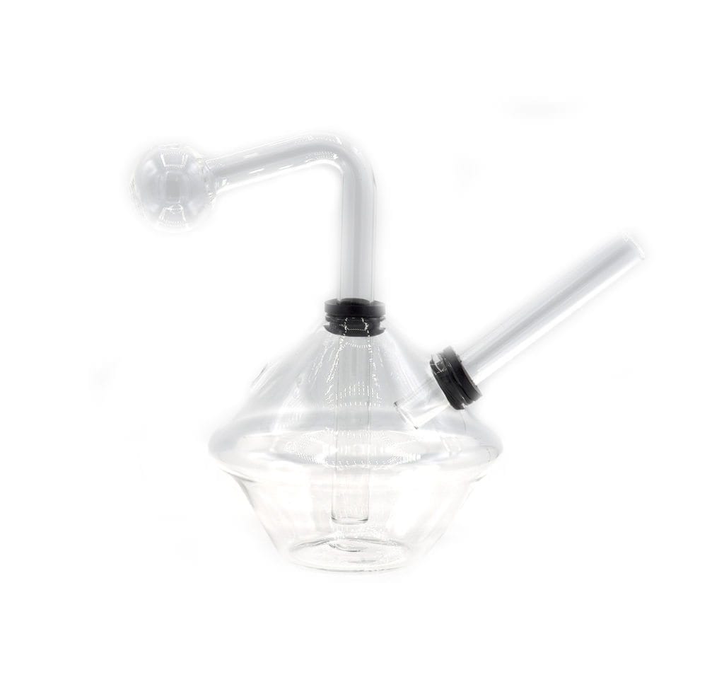 Glass Clear Oil Burner Bubbler Pipe for Oil Wax UFO Design