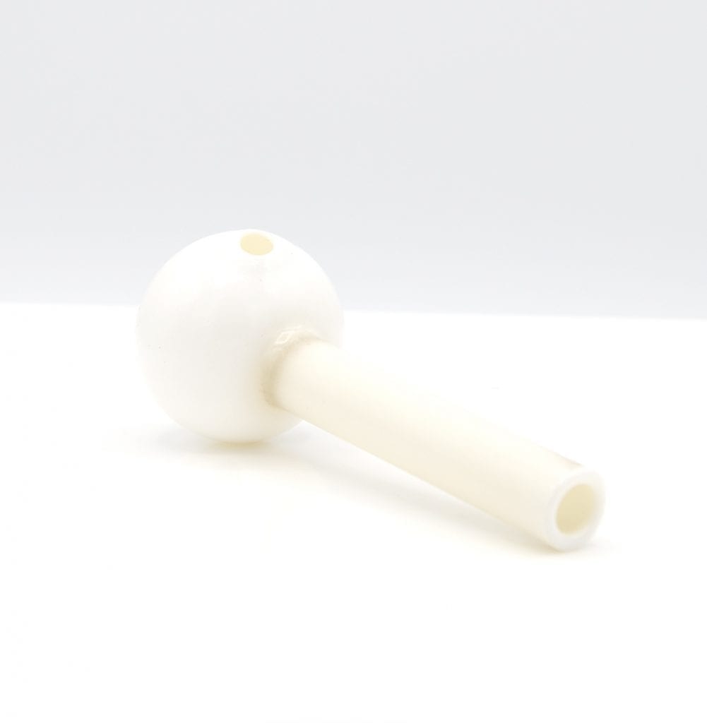 4" Glass oil burner pipe Milk White color smoking wax